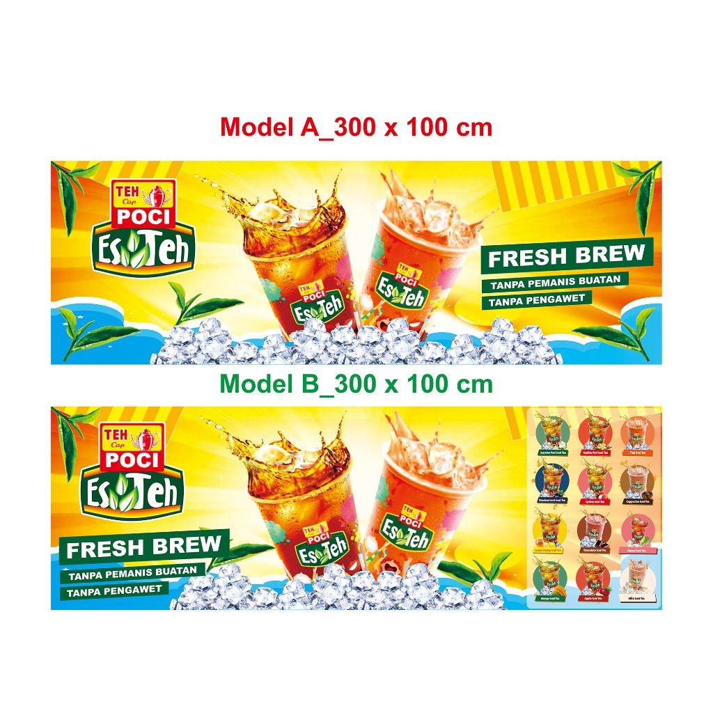 Jual SPANDUK ES TEH POCI, BANNER ES TEH POCI MURMER | Shopee Indonesia