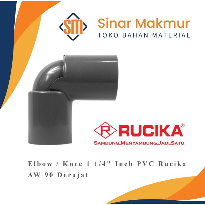 Jual Elbow / Knee 1 1/4" Inch PVC Rucika AW 90 Derajat | Shopee Indonesia