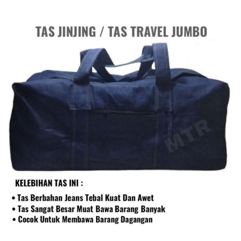 Jual TAS BARANG BAHAN KAIN Blue Jeans | Shopee Indonesia