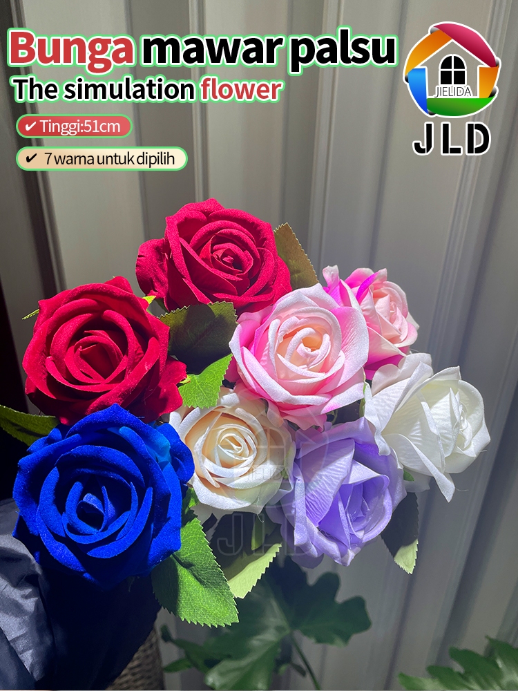 Jual JieLiDa Bunga mawar palsu/The simulation flower/harga pertangkai ...