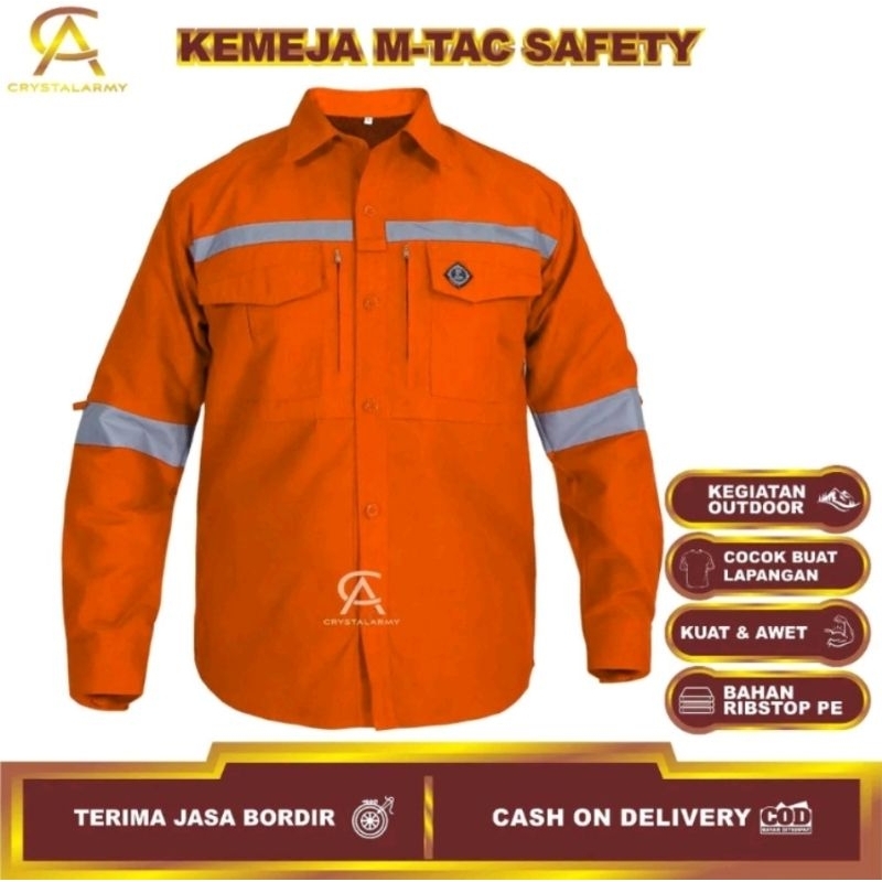 Jual Wearpack Safety Atasan Kerja kemeja kombinasi Scotlet Baju Seragam ...