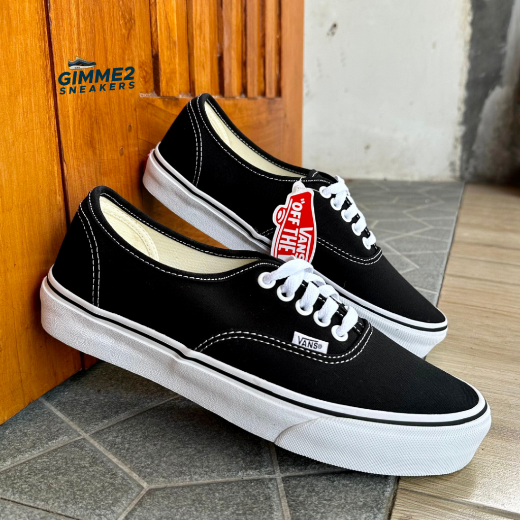 Jual VANS AUTHENTIC BLACK WHITE LEGIT ORIGINAL | Shopee Indonesia