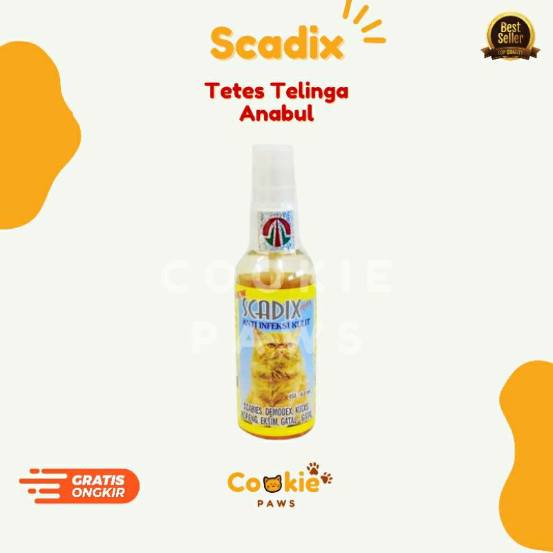 Jual SCADIX CAT KUCING SPRAY 60ml Obat Anti Jamur Scabies Kudis Eksim ...