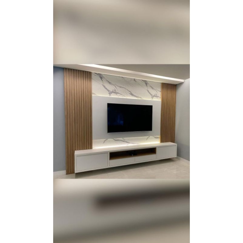 Jual Backdrop TV Custom minimalis aesthetic Jabodetabek | Shopee Indonesia