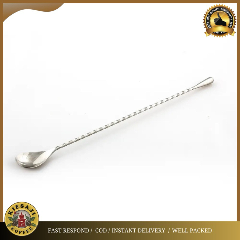 Jual Sendok Panjang Bartender Barista Cocktail Mixing Spoon Stainless ...