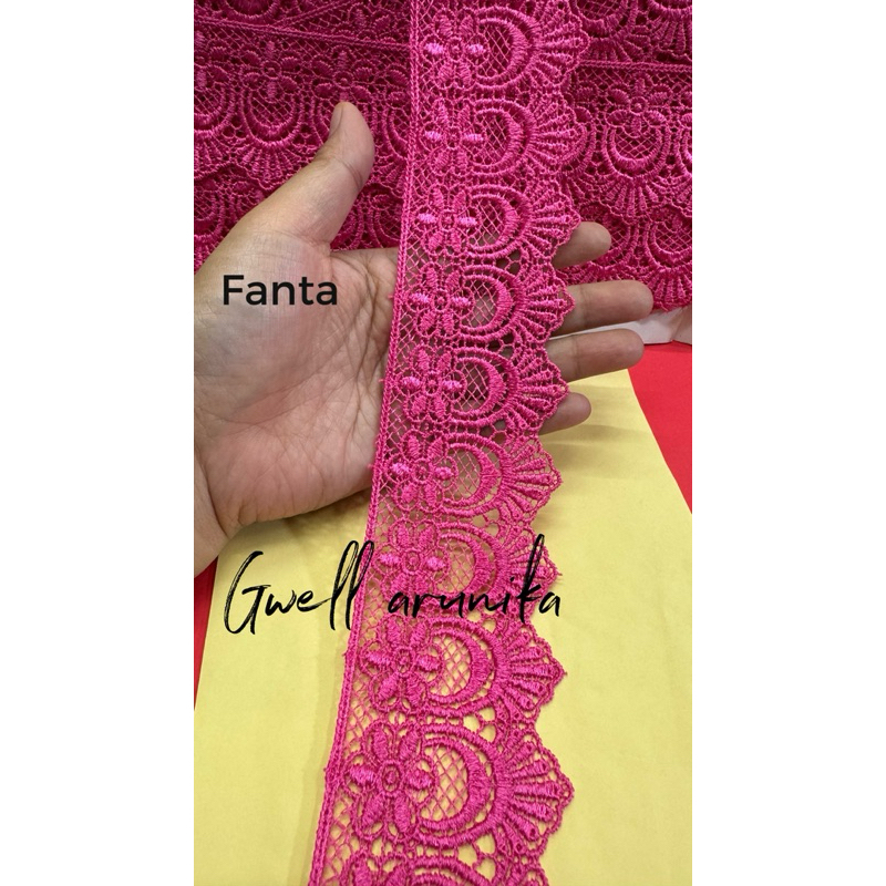 Jual RENDA GYPER MOTTIF “OWL “ BENANG PADAT DAN GLOSY, CUTTING RAPI ...