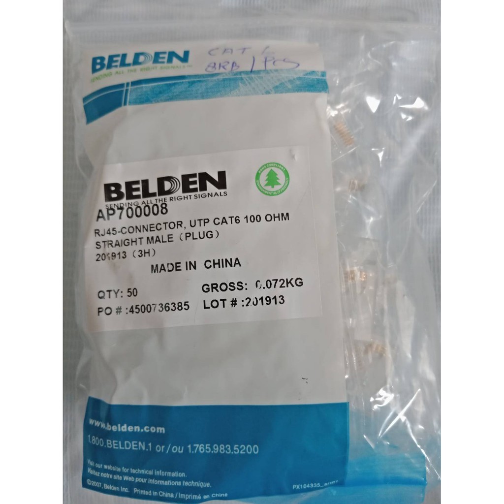 Jual CONNECTOR RJ45 BELDEN CAT6 ORI | Shopee Indonesia