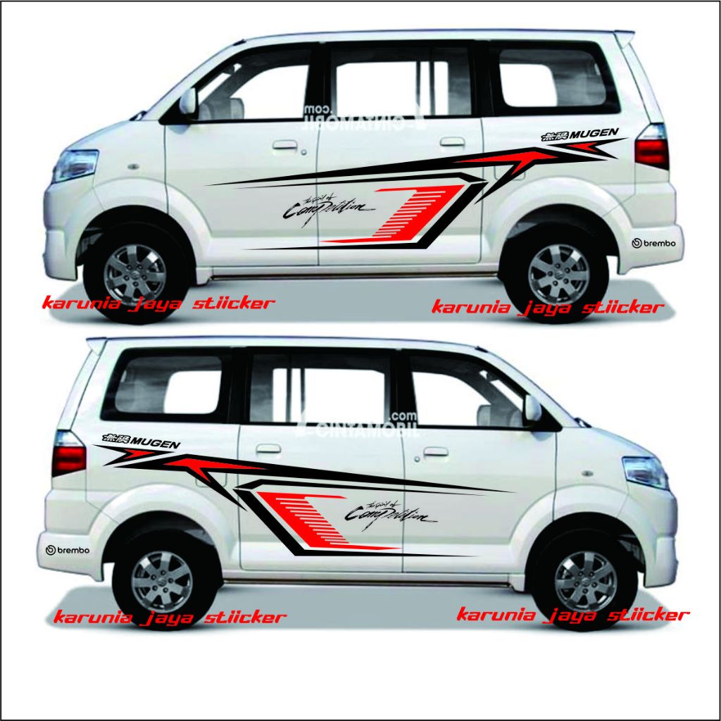 Jual Stiker mobil suzuki apv cutting stiker body samping mobil apv ...