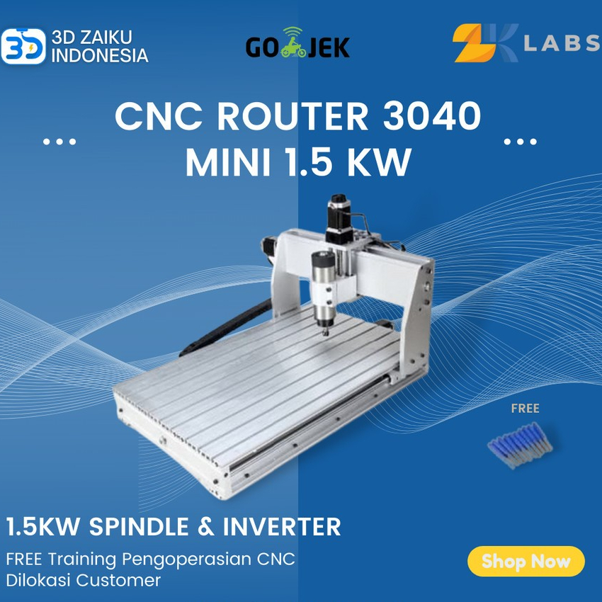 Jual CNC Router 3040 Mini Mesin CNC PCB Milling with 1.5 KW Spindle ...