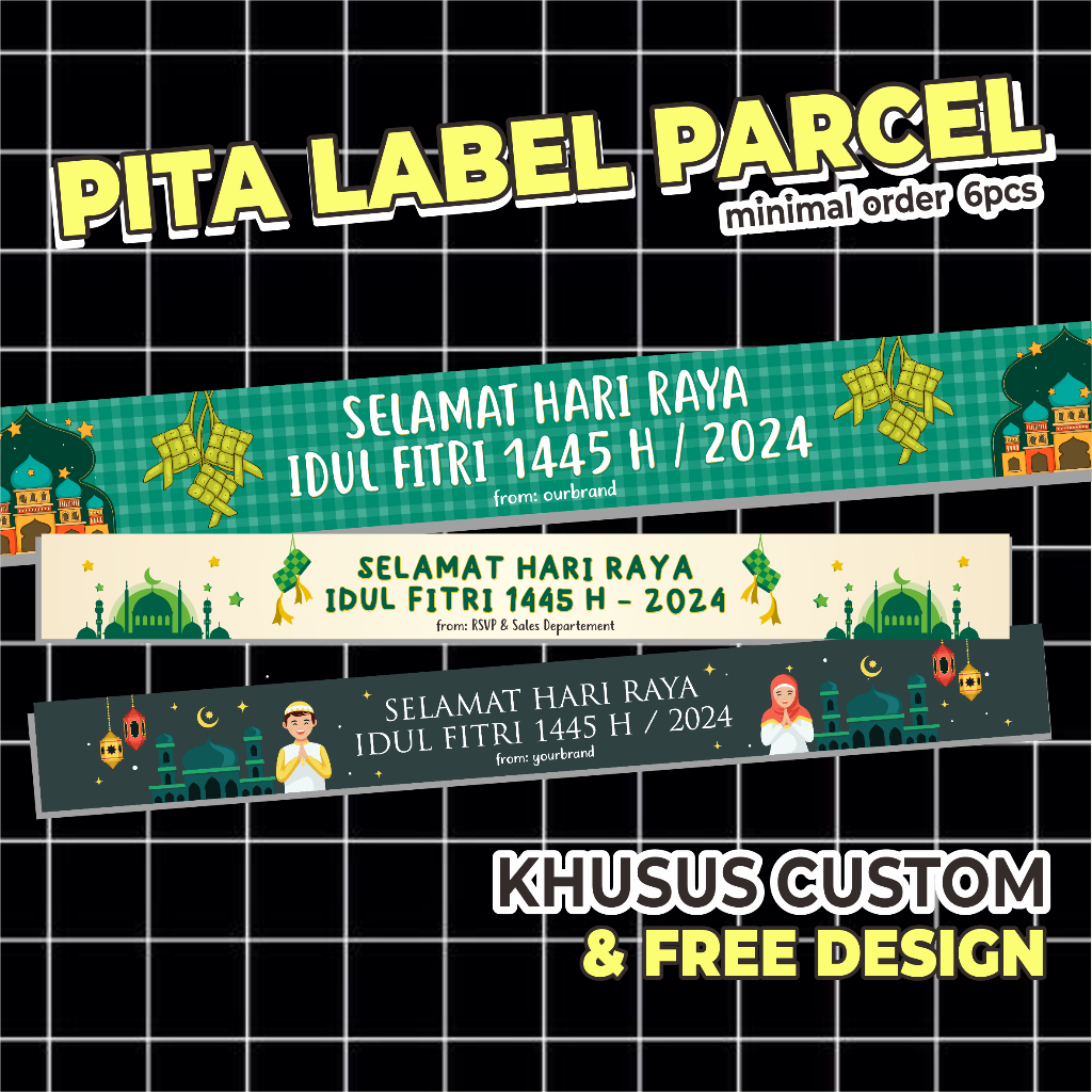 Jual PITA LABEL PARCEL IDUL FITRI LEBARAN [CUSTOM] | Shopee Indonesia