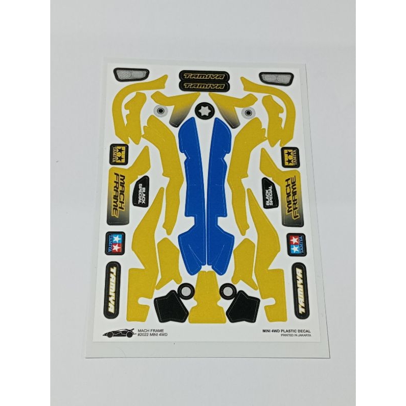 Jual DECAL MINI 4WD MACH FRAME BLACK SPECIAL/ STICKER TAMIYA MACH FRAME ...