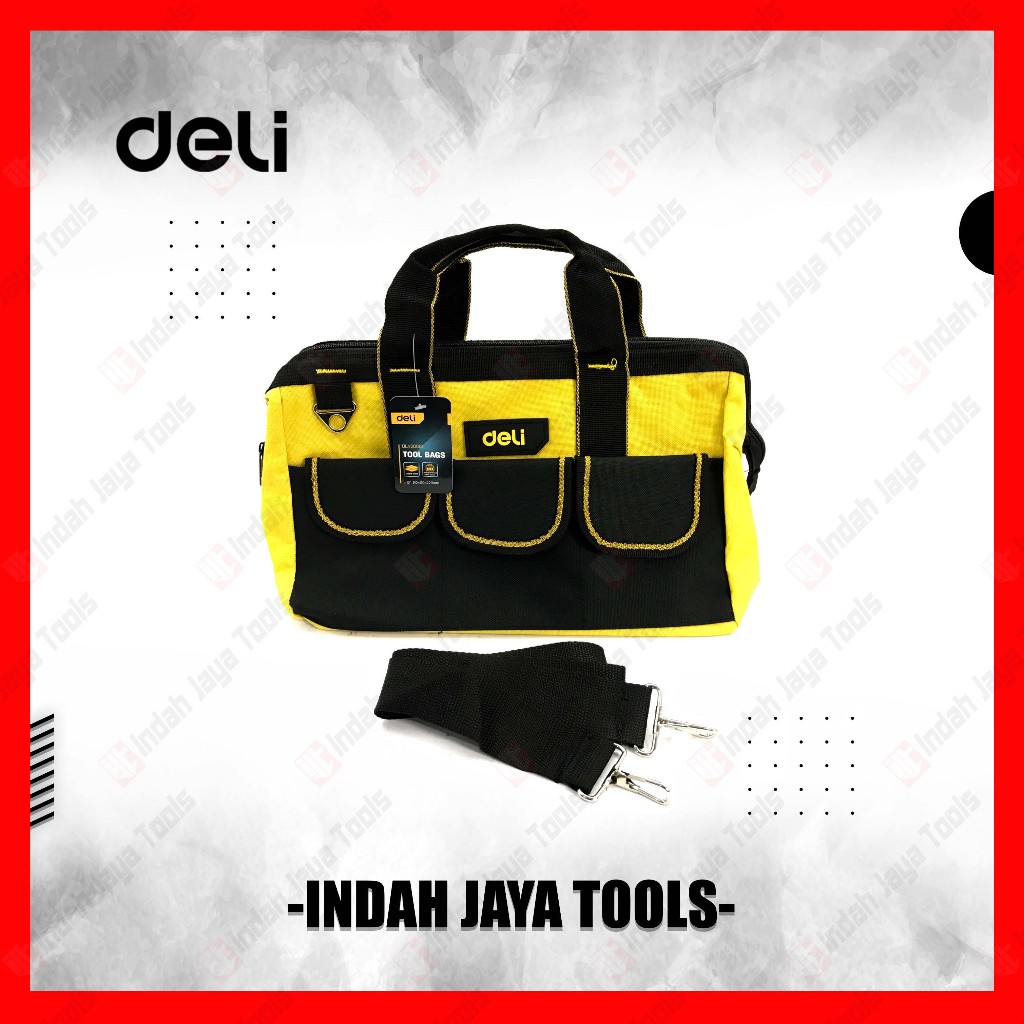Jual DELI DL430013 Tool Bag 13 Inch - Tas Kerja Alat Perkakas Toolkit ...