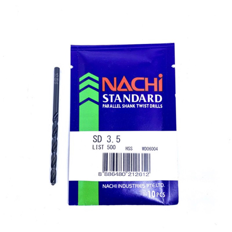 Jual NACHI mata bor besi eceran 3.5mm twist drill hss Original HARGA PER 1 PCS | Shopee Indonesia