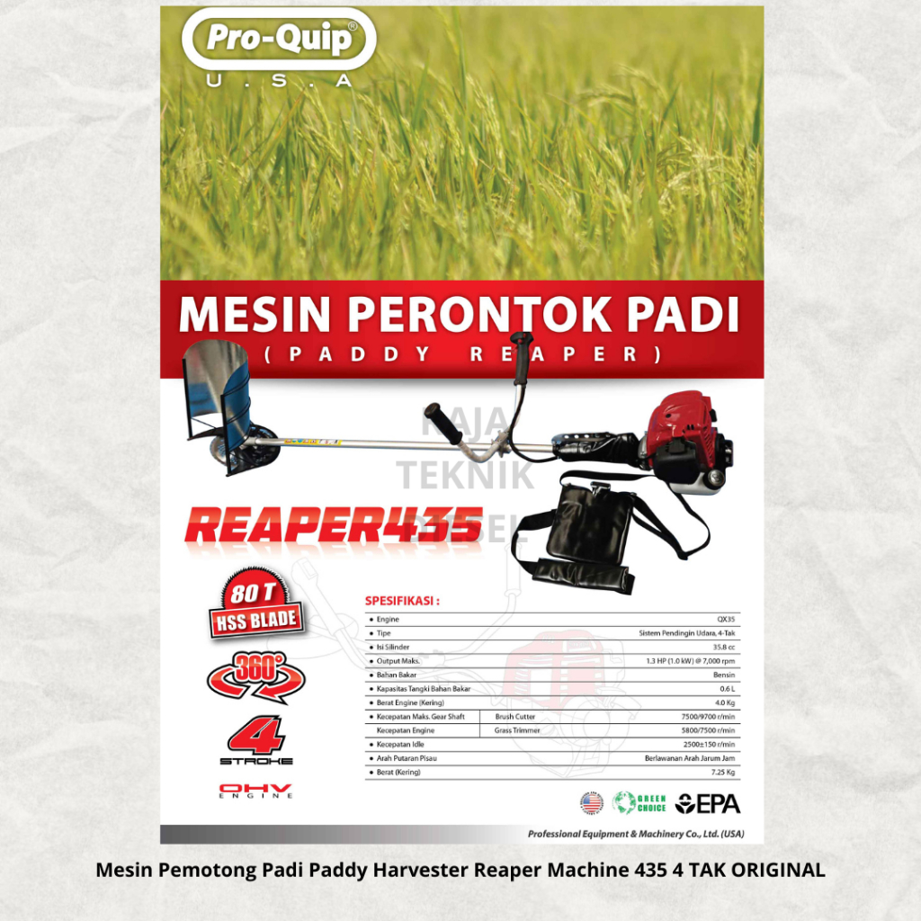 Jual Mesin Pemotong Padi Paddy Harvester Reaper Machine 435 4 TAK ...