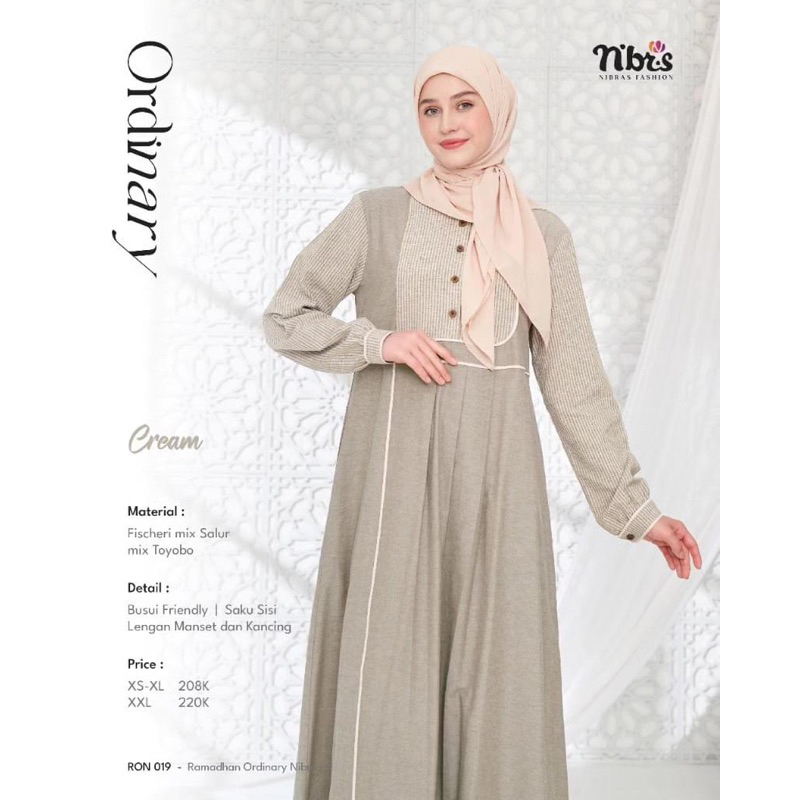 Jual ORDINARY NIBRAS RON 019 CREAM | Shopee Indonesia