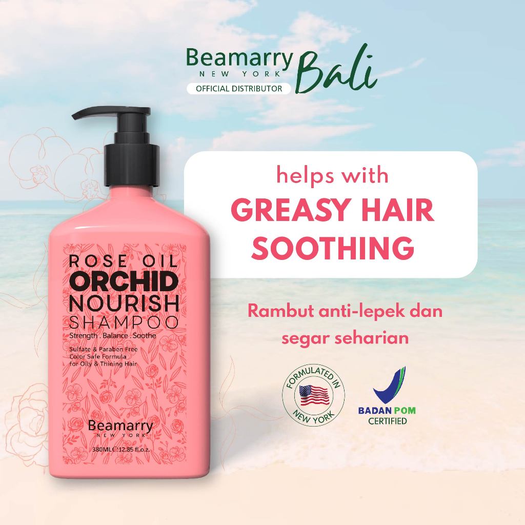 Jual Beamarry New York Rose Oil Orchid Shampoo 380 ml for Greasy Hair ...