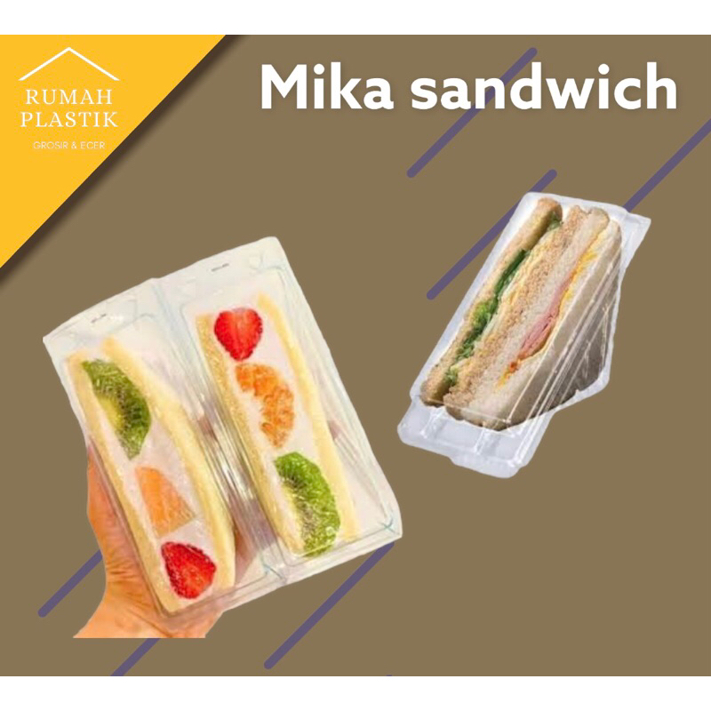 Jual (10pcs)mika sandwich box segita plastik | Shopee Indonesia