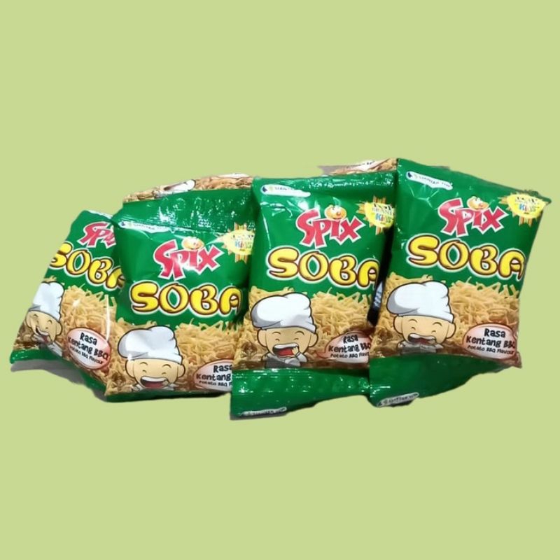 Jual snack jajanan spix soba 1 kemasan besar 16 gr isi 10 bungkus ...