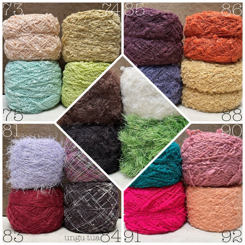 Jual Benang Rajut BULKY ( Fancy Yarn / Boucle / Benang Kapas / Weaving ...
