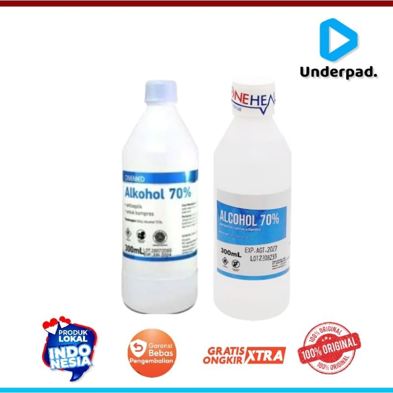 Jual Alkohol 70% 300 Ml Antiseptik Alcohol / Botol | Shopee Indonesia