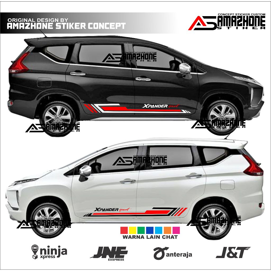 Jual Stiker mobil xpander all new stiker cuuting variasi body samping ...