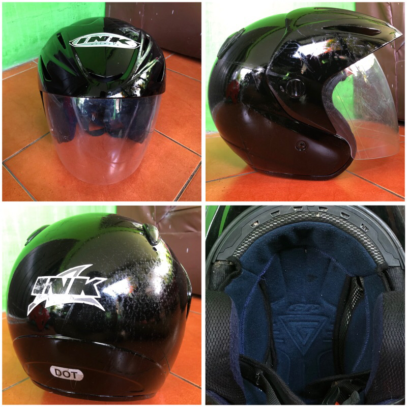 Jual Helm Ink Cx22 Ori Second (Hitam Glossy) | Shopee Indonesia
