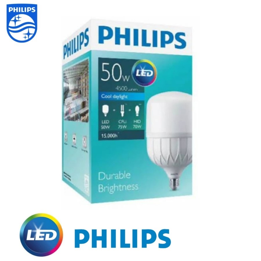 Jual Philips Lampu LED T-Force Core 30W 40W 50W WATT 6500K PUTIH BULB JUMBO | Shopee Indonesia