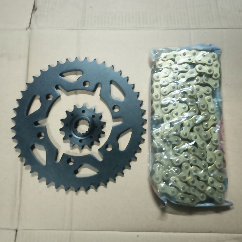 Jual GIR GEAR SET R25 RANTAI CHAIN KIT GIGI TARIK GEAR DEPAN GEAR BELAKANG RANTAI GOLD YAMAHA ...