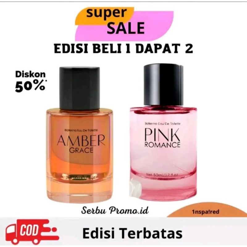 Jual BUY 1 GET 2 PARFUM MINISO PINK ROMANCE + AMBER GRACE EDP PARFUM ...