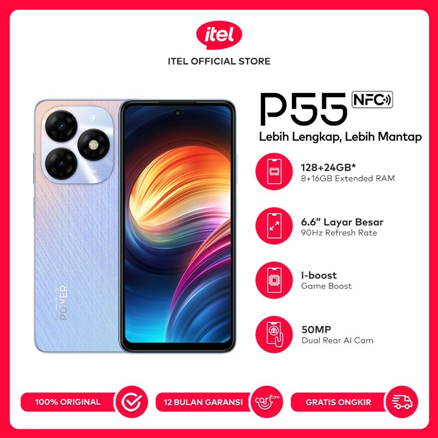 Jual Itel P55 4G NFC RAM 8 + 128GB Layar 90Hz Punch Hole | Shopee Indonesia