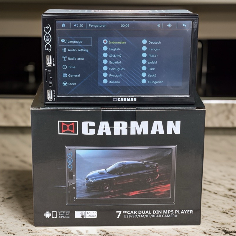 Jual Deckles Carman Head Unit Double Din Mp5 TV Mobil Universal 7 Inch ...