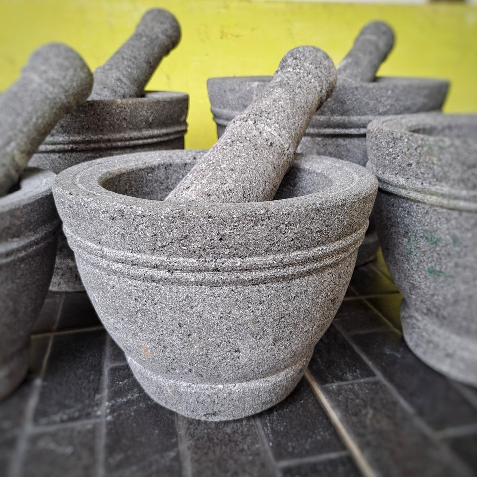 Jual LUMPANG / LESUNG UKURAN 27 cm - termasuk Alu / Penumbuk - Asli ...