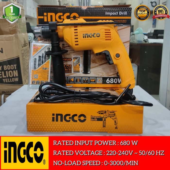 Jual Mesin Bor Tangan 13mm 13 mm Impact Drill 13mm 13 mm INGCO ID6800CG ...