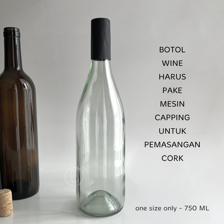 Jual Botol kaca wine TRIANGLE wooden cork + sleeves - BOTOL BARU - Wine ...