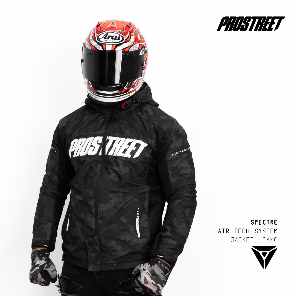 Jual Jaket Motor Prostreet Spectre Air Tech System Camo Black | Shopee ...
