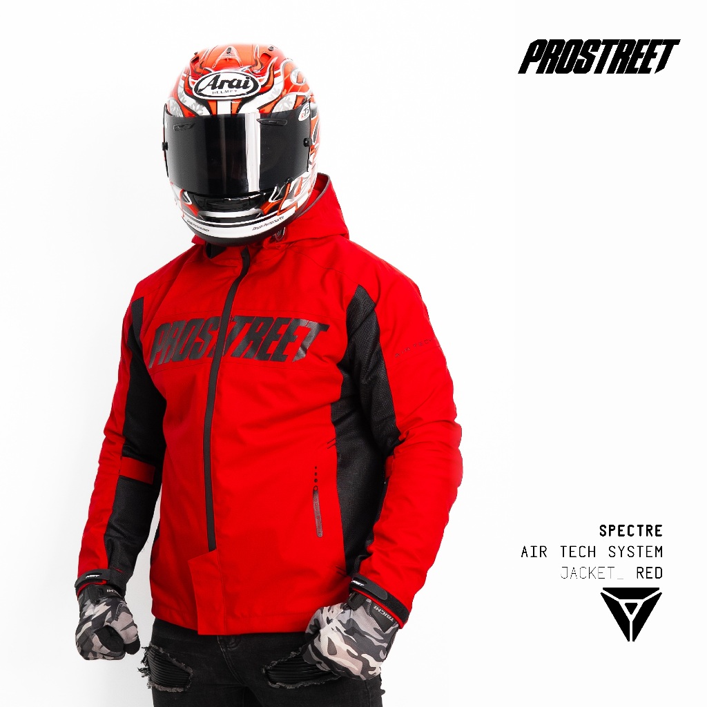 Jual Jaket Motor Prostreet Spectre Air Tech System Red | Shopee Indonesia