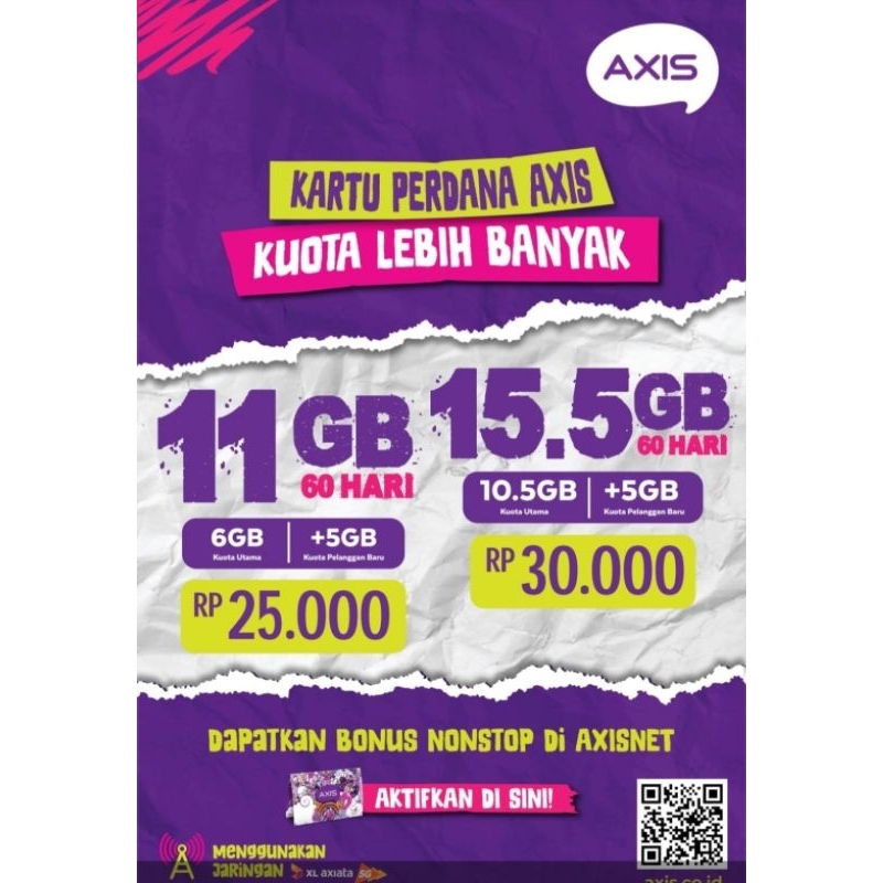 Jual PERDANA AXIS 13 GB 6 GB 30 Hari Siap Pakai PAKET AXIS | Shopee ...