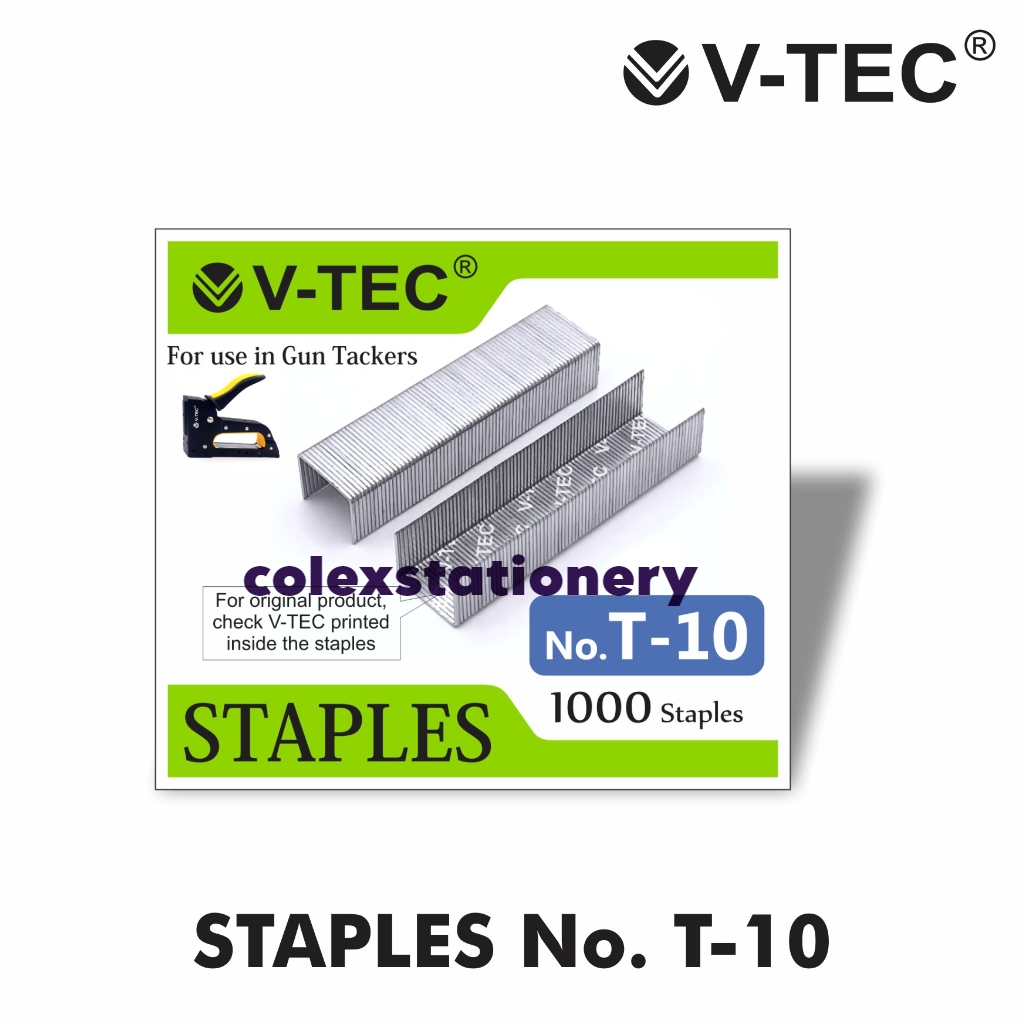 Jual Isi Gun Tackers Tembak / Isi Ulang Staples Gun Tacker Ukuran T-10 ...