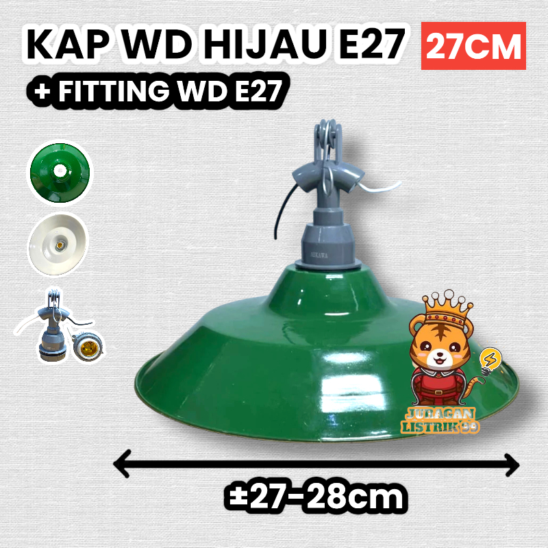 Jual Kap Lampu Satu Set Jalan WD Hijau BESAR Gantung E27 / Fitting PVC / Lampu Jalan | Shopee ...