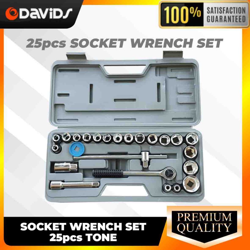 Jual Kunci Sok Set Shock Sock Socket Wrench Toolkit Lengkap 25 Pcs ...