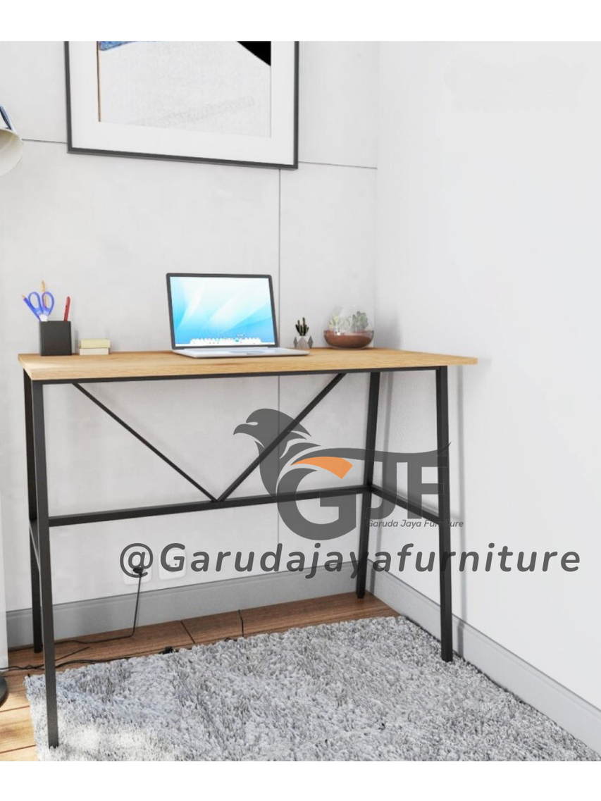 Jual MEJA KERJA PANEL MDF KERANGKA BESI MINIMALIS / MEJA BELAJAR MEJA ...