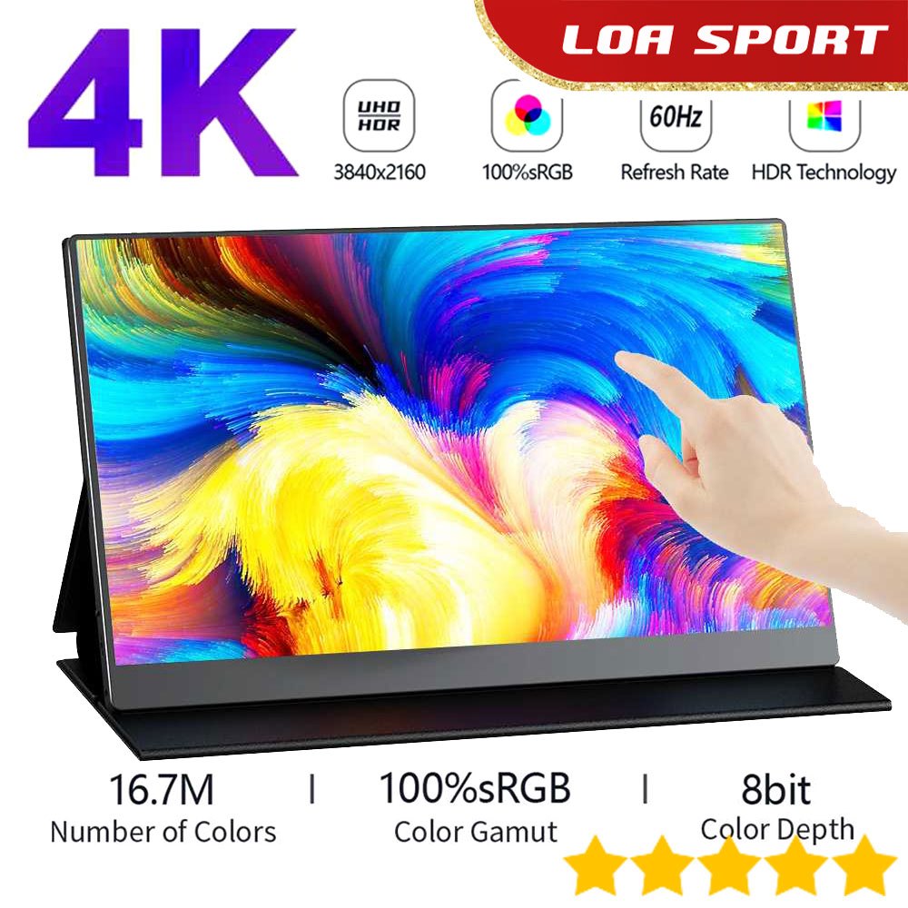 Jual Monitor Portable HDMI Touchscreen 4K LCD IPS 15.6 Inch UHD HDR 400 ...