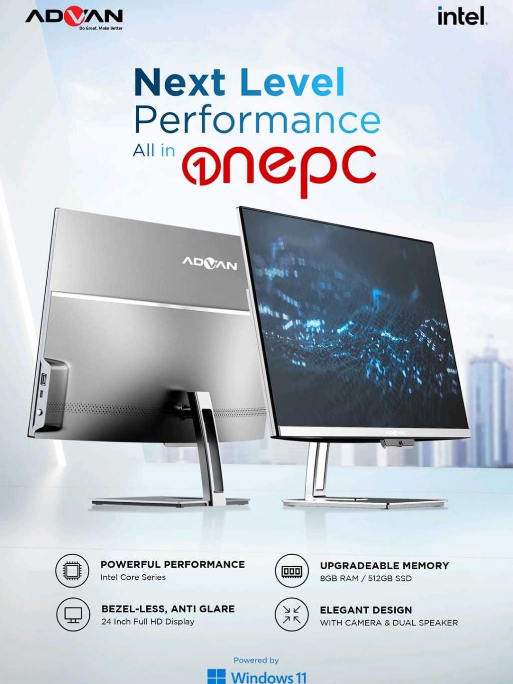 Jual AIO Advan One PC All in One Intel Core i5 1240P RAM 8 GB SSD 512 ...