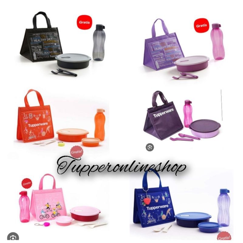 Jual Fit to go tupperware / tempat makan set tupperware | Shopee Indonesia