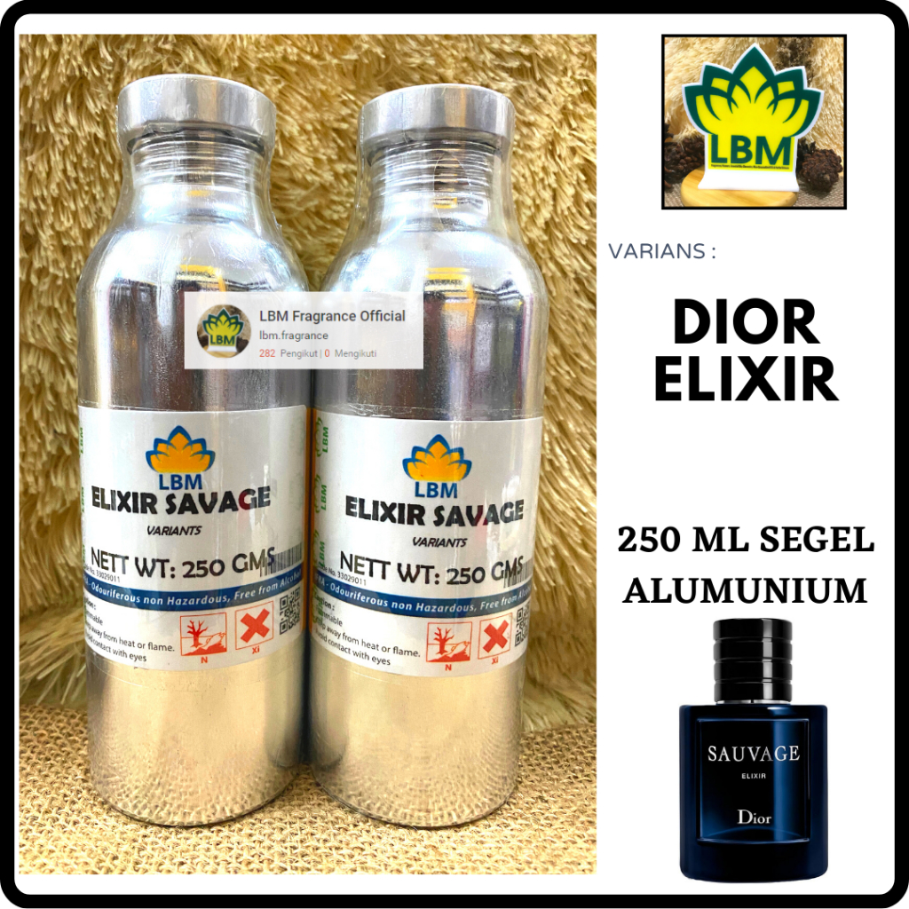 Jual Parfum Pria DIOR S ELIXIR Kemasan 250 ML Segel Alumunium - Parfum Refil Tahan LAma - Parfum ...