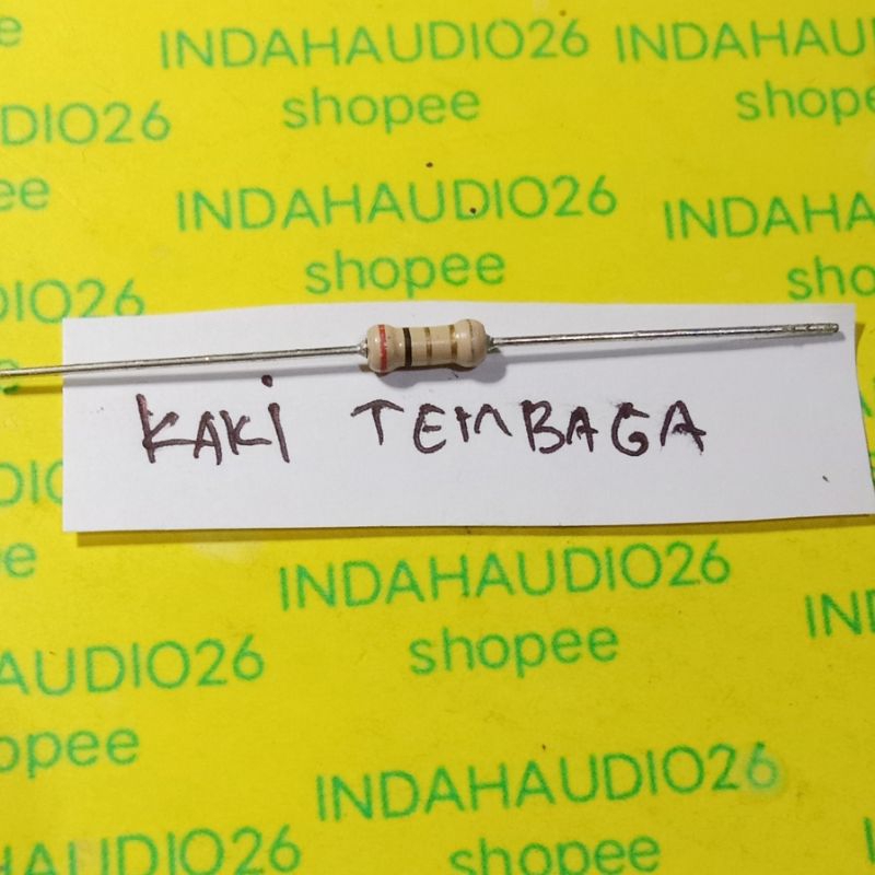 Jual resistor 2r 1/2w 5% kaki tebal tembaga carbon 1/2w 5 persen ...