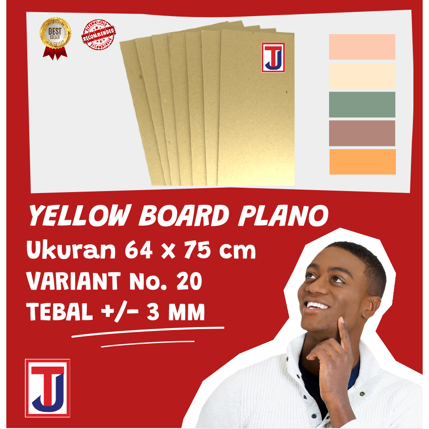 Jual Kertas Karton Kuning Bot / Yellow Board / Hard Cover Ukuran ...