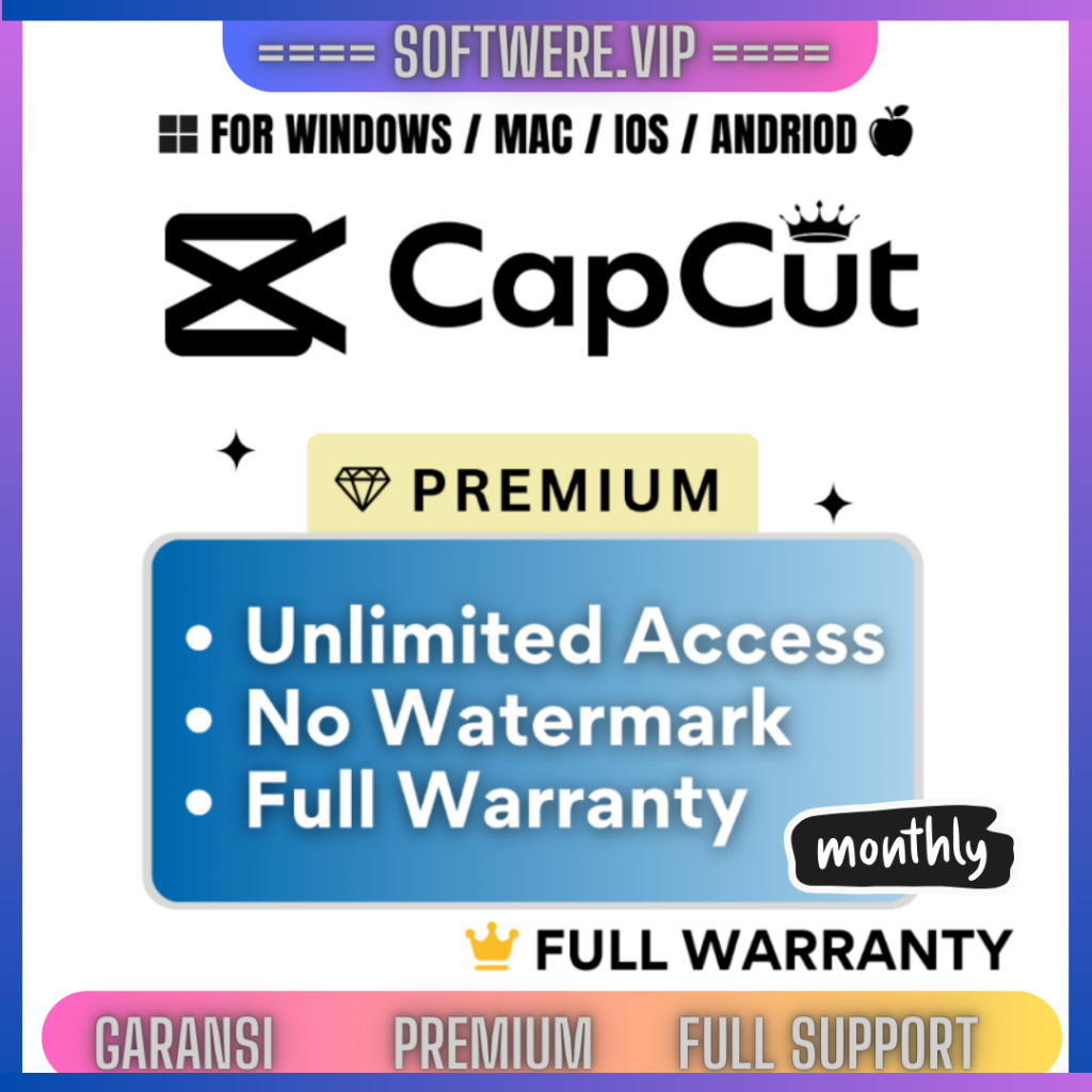 Jual CAPCUT PRO*[MONTHLY]* to upgrade 1 YEAR FOR ALL DEVICE ORIGINAL ...