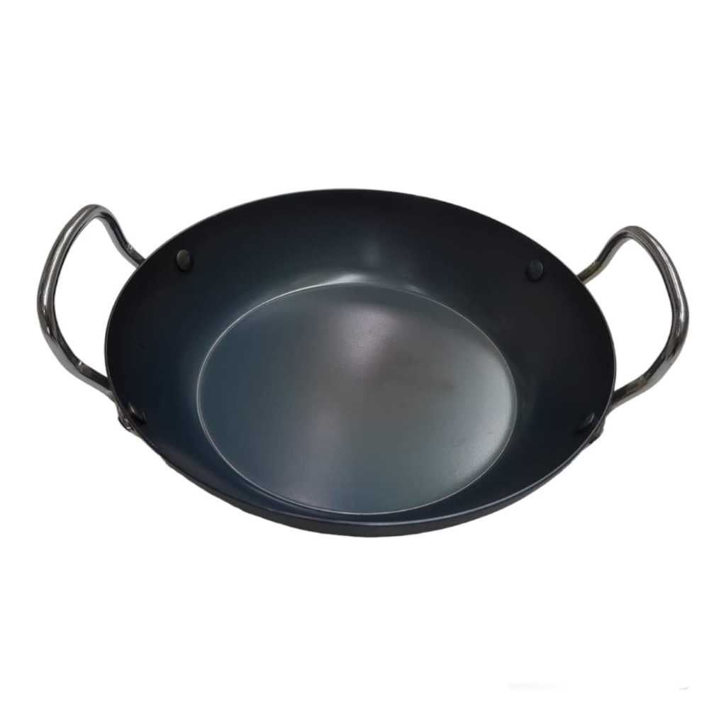 Jual Panci Paella Pan Wajan Kwali Baja Flat Wok Khas Spanyol Blue Steel ...