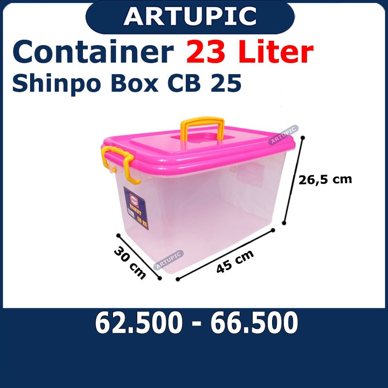 Jual Container 23 Ltr Shinpo Box CB 25 Handy Kontainer Storage Plastik ...